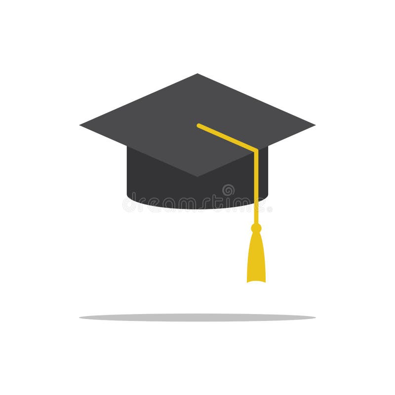 Black Graduate Cap Icon, Graduation and Knowledge , Vector ...