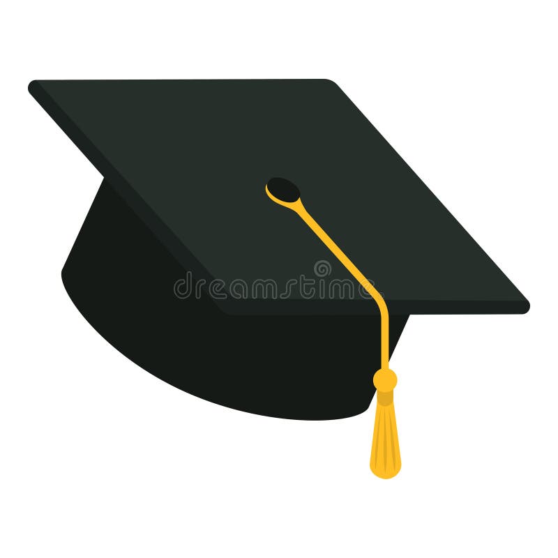 Black graduation cap stock vector. Illustration of student - 298674017