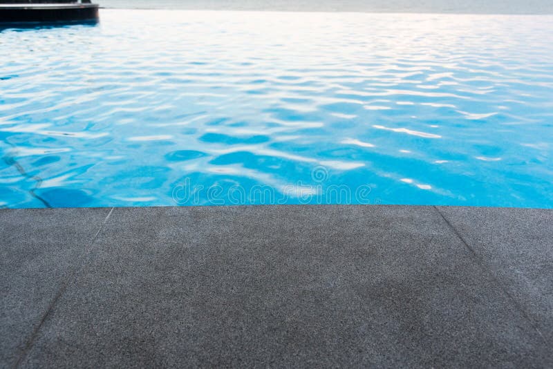 Black Granite Stone Pool Edge Stock Photo - Image of blue, horizontal ...