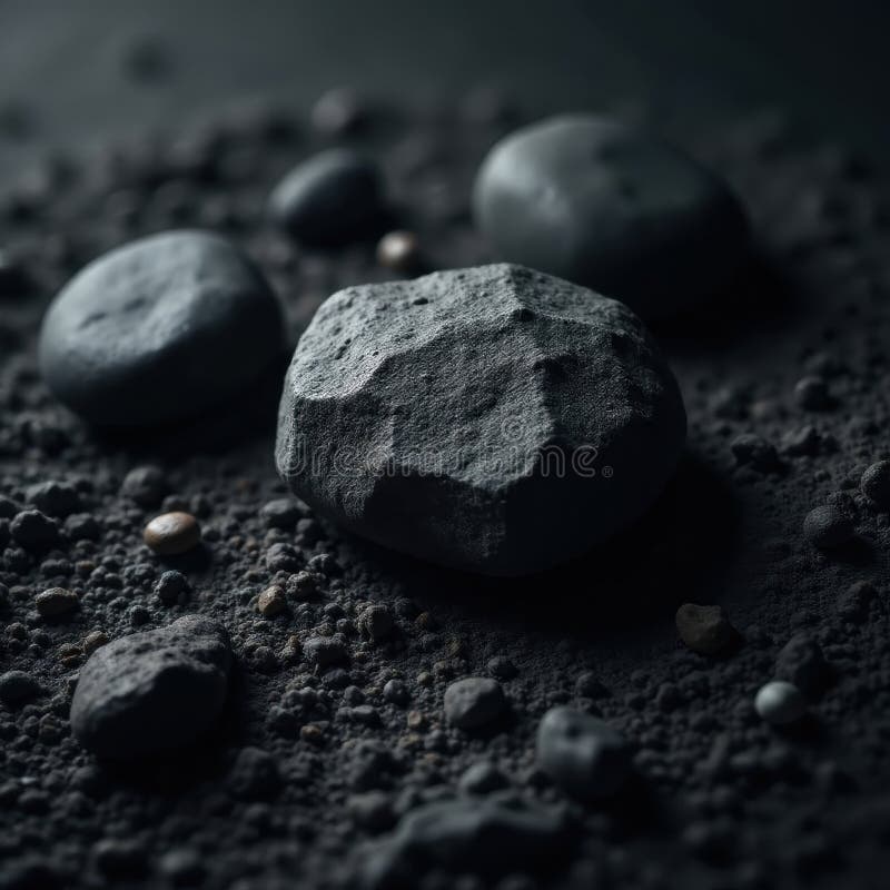 Black Granular Stone; Deep Shadows, Uneven Surface , Dark Stone Texture ...