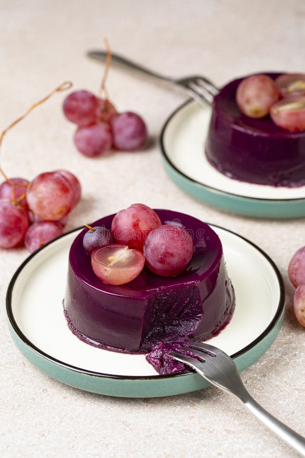 Black Grape Must Gel Pudding. Stock Photo - Image of fruit, dessert ...