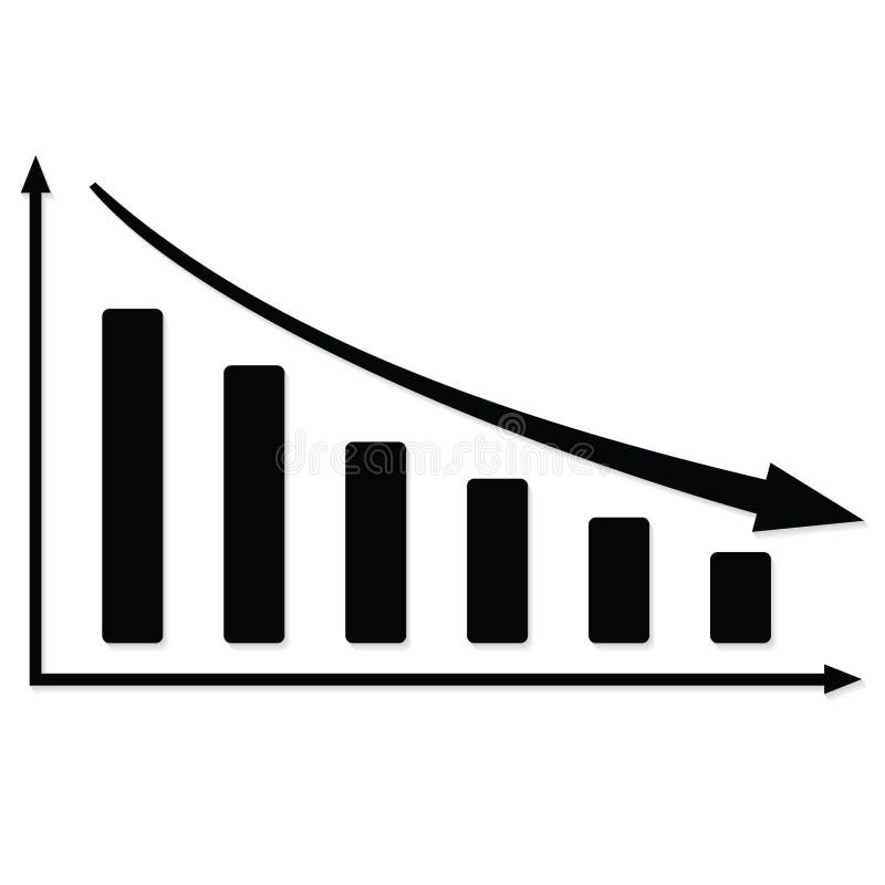 Black Graph with Green Money Symbol Stock Illustration - Illustration ...