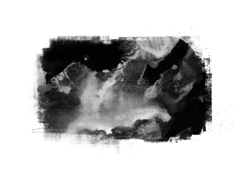 Black Patch Graphic Color Brush Strokes Effect on White Color ...