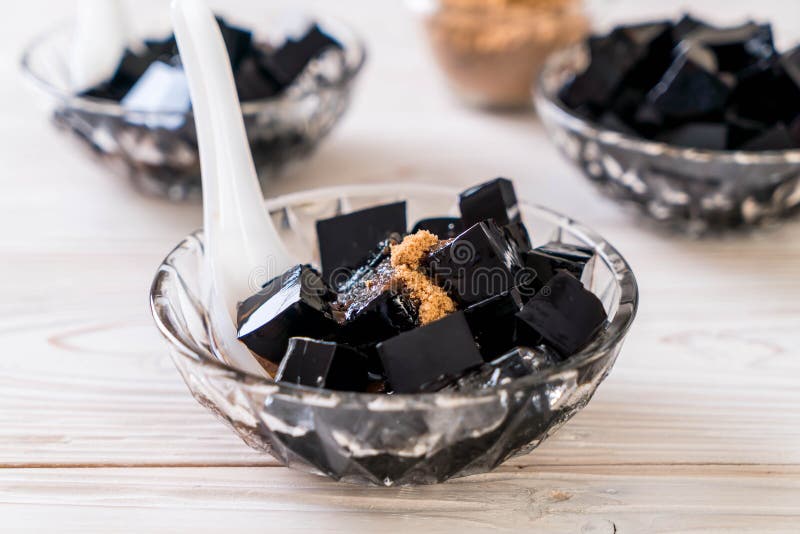 Black grass jelly stock image. Image of nutritious, hong - 122166471