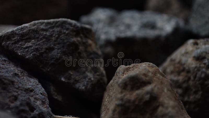 Black Gravel Rocks in Macro Stock Image - Image of rocks, macro: 260048751