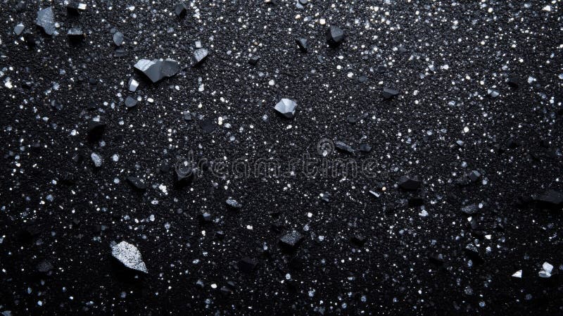 Black Gravel Texture Background: Dark Grunge Surface Stock Illustration ...