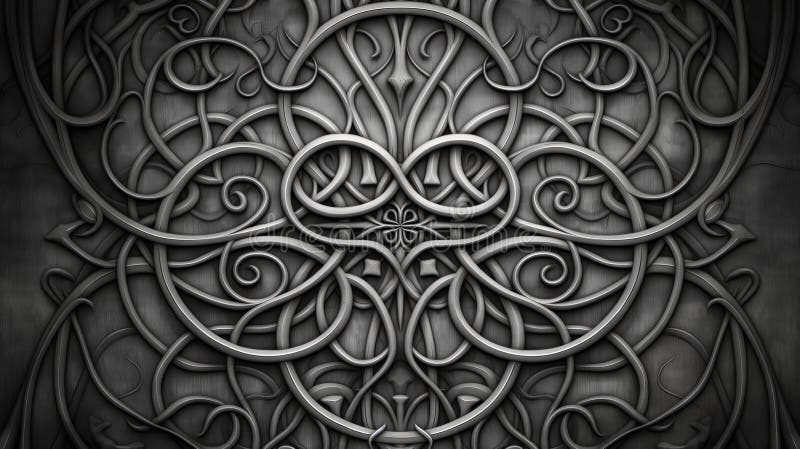 Black-gray Abstract, Symmetrical Background Consisting of an ...