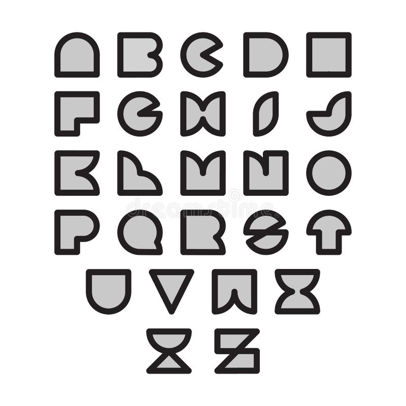 Gray Alphabet Symbols Letter Seamless Pattern Newspaper Style. Stock ...