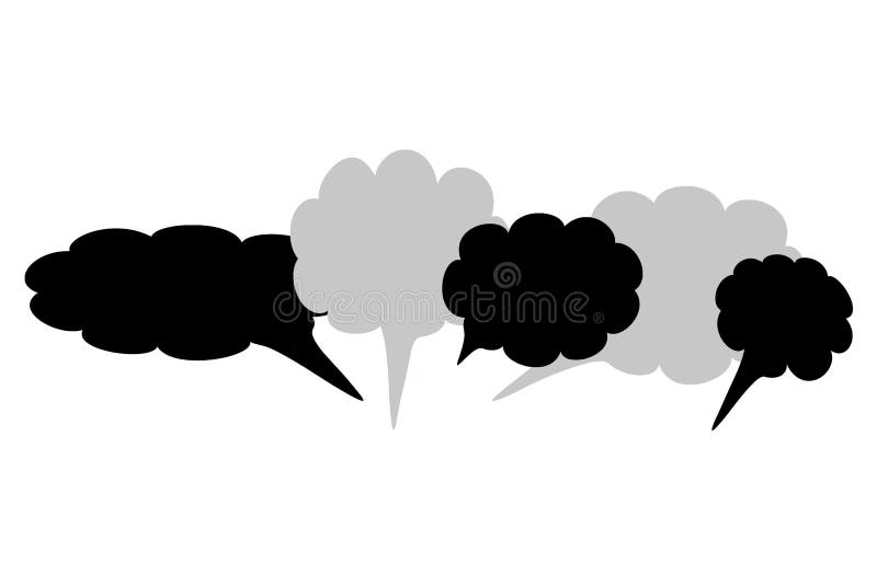 Gray Bubbles Question Marks. Interrogative Messages. Question in Speech ...