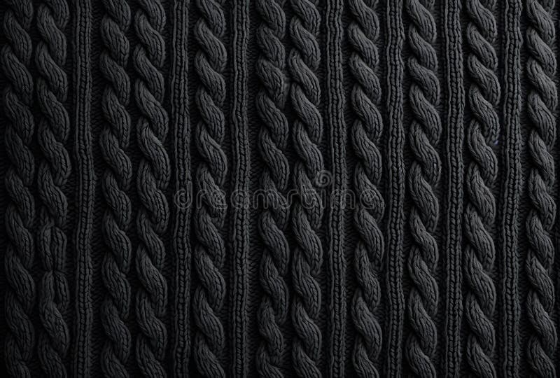 Black Gray Cable Knit Texture Background Stock Illustration ...