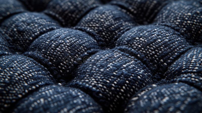 Black Gray Cotton Linen Fabric Texture with Diamond Quilted Stitching ...