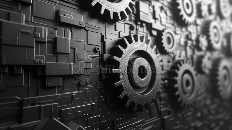 Mechanical pattern stock vector. Illustration of frame - 8342312