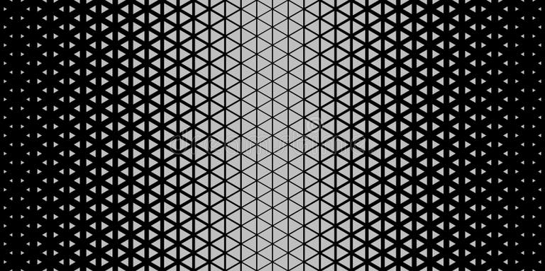 Black Gray Halftone Triangles Pattern. Abstract Geometric Gradient Background. Vector ...