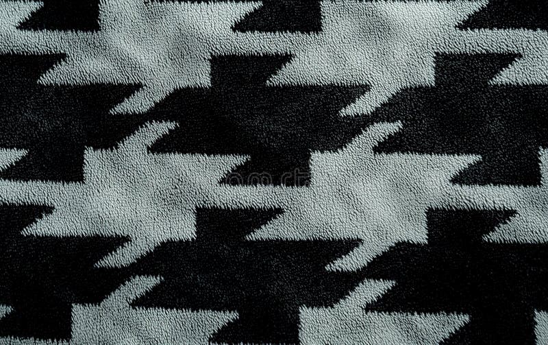 Black and Gray Houndstooth Pattern Textile with a Soft Texture in a ...