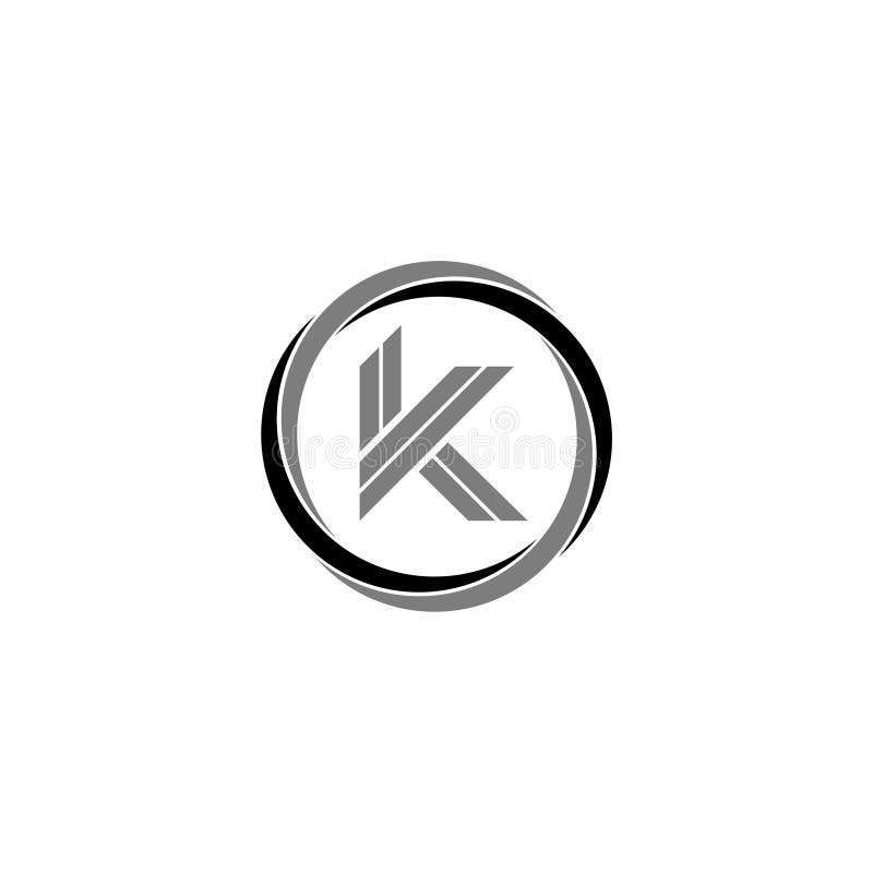 Black and Gray K Letter Logo Element. Simple Logo Template Stock Vector ...