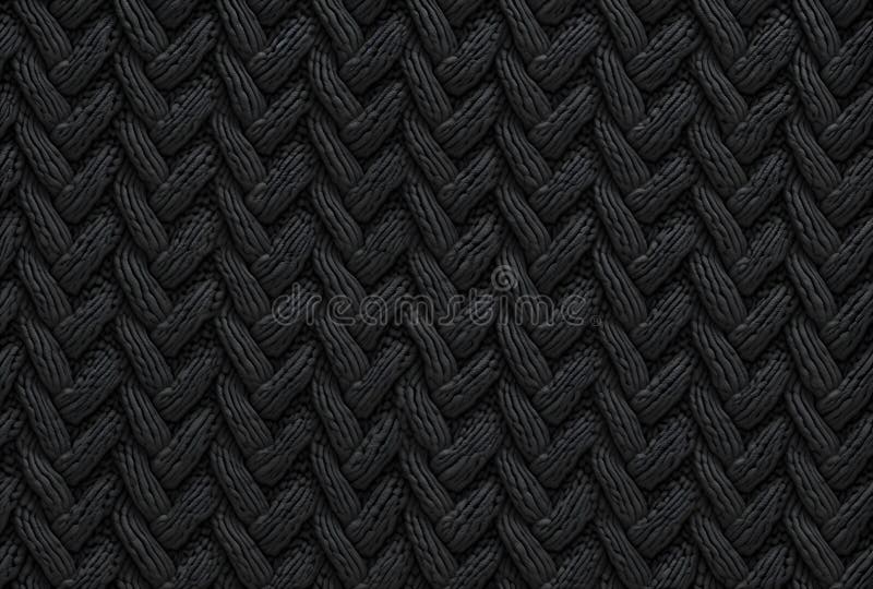 Black Gray Knitted Cable Pattern Texture Stock Illustration ...