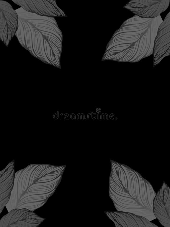 Black and Gray Leaf Color Combination Stock Illustration - Illustration ...