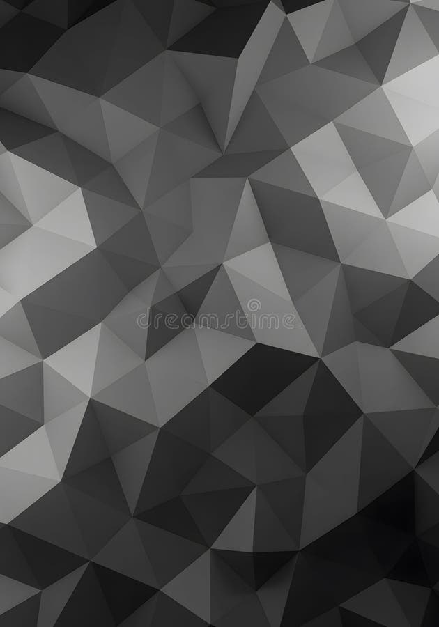 Black and Gray Polygon Mesh Design Stock Illustration - Illustration of ...