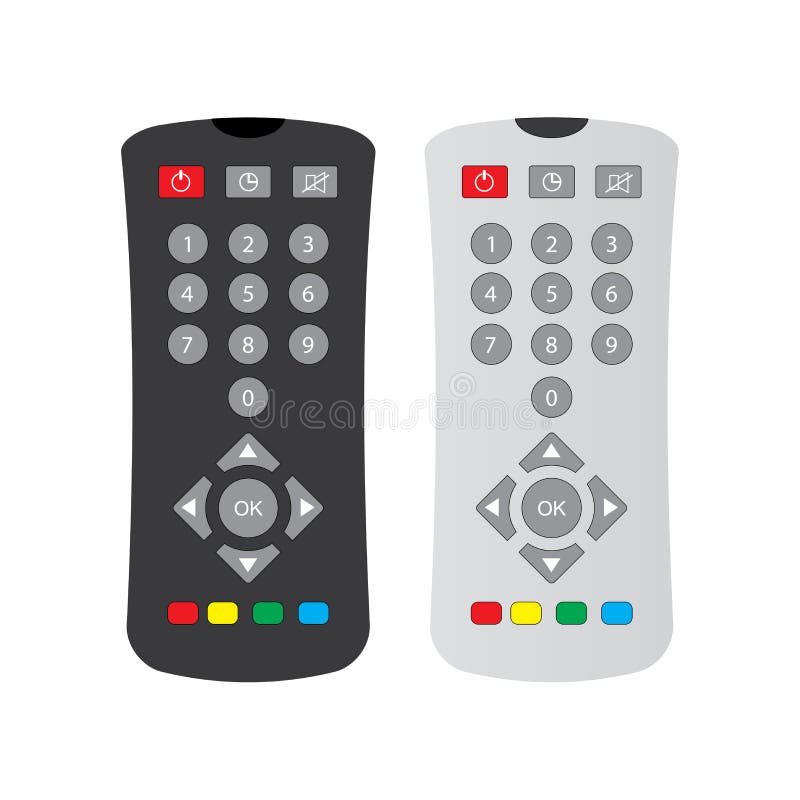 Remote Control and Ultra HD TV Stock Vector - Illustration of ...