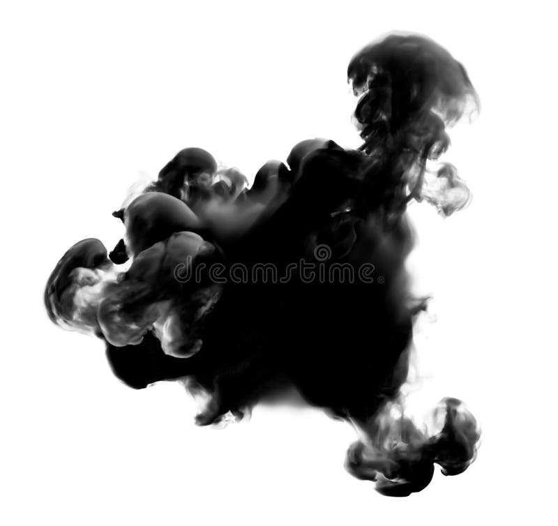 Black Gray Smoke on a White Background. 3d Illustration, 3d Rendering ...