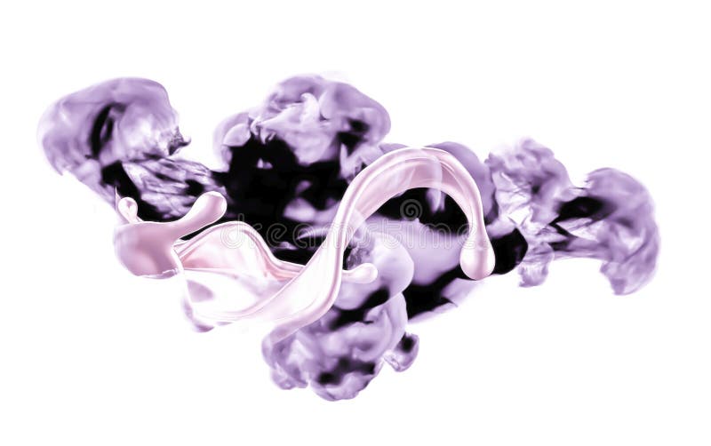 Black Gray Smoke on a White Background. 3d Illustration, 3d Rendering ...