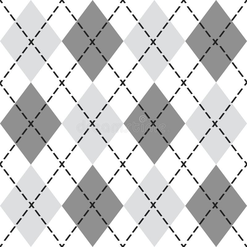 Black and Gray Trendy Argyle Seamless Pattern - Modern Design Element ...