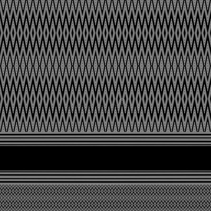Black and Gray Tribal Diamond Pattern Stock Illustration - Illustration ...