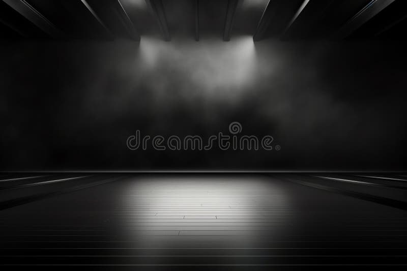 A Black and Gray Walls Empty Dark Studio Generative AI Stock ...