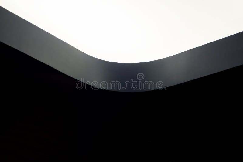 Layered Ceiling with Embedded Lights and Stretched Ceiling Inlay Stock ...