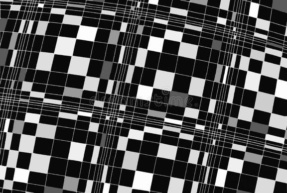 Monochrome Drawing of Lots of Little Squares and Rectangles. Stock ...