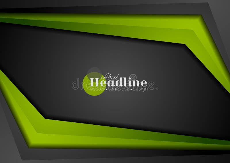 Black and Green Abstract Corporate Contrast Background Stock Vector ...