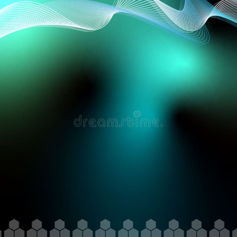 Black Green Abstract Wave Mesh Gradient Stock Illustration ...
