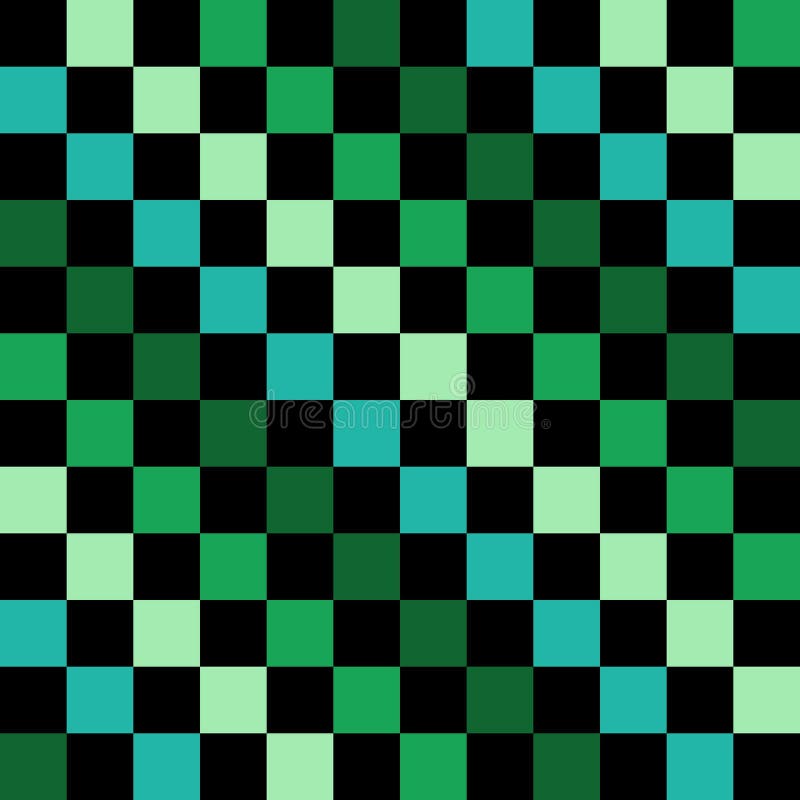 Black Green Checkered Y2K Pattern Stock Illustration - Illustration of ...