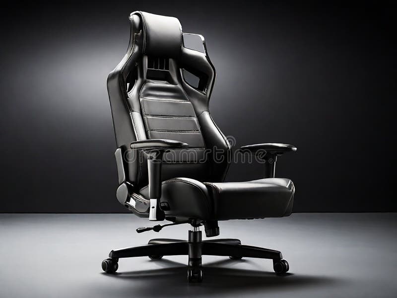 Black Green Geming Chair Low Key Technical Photo Stock Illustration ...