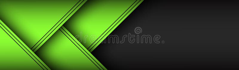 Black and Green Material Design Header. Modern Technology Banner with ...