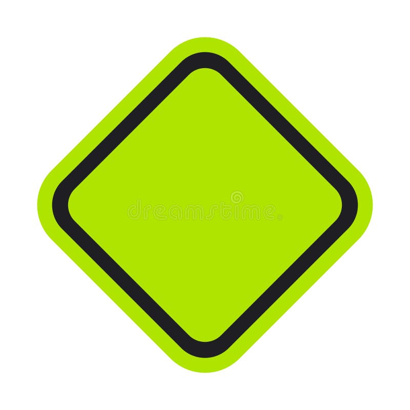 Black Green Square Sign. Vector Illustration Stock Illustration ...