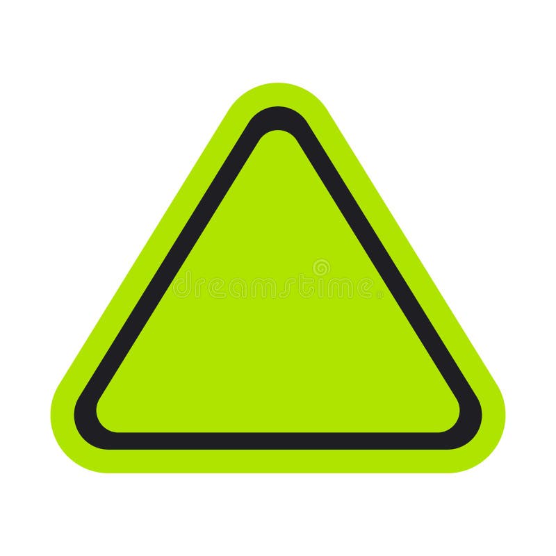Black Green Triangle Sign. Vector Illustration Stock Illustration ...