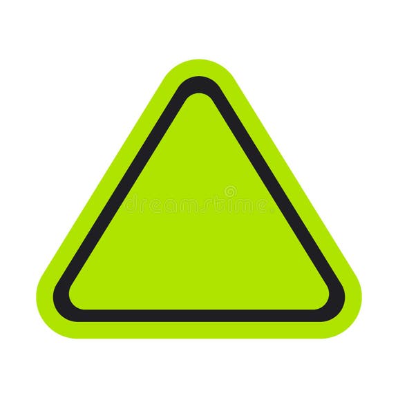 Black Green Triangle Sign. Vector Illustration Stock Illustration ...