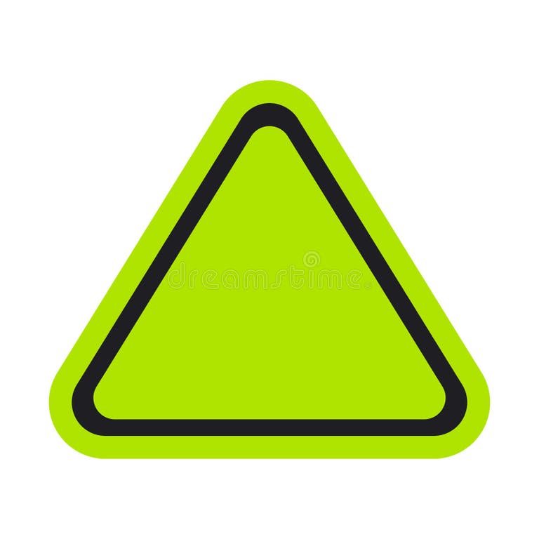Black Green Triangle Sign. Vector Illustration Stock Illustration ...