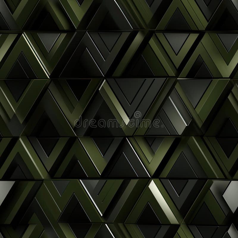 Black and Green Triangle Wallpaper with Metallic Finish (tiled) Stock ...