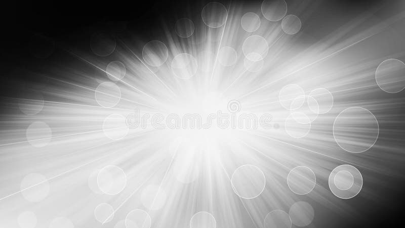 Black and Grey Bokeh Defocused Lights with Light Rays Background Stock ...