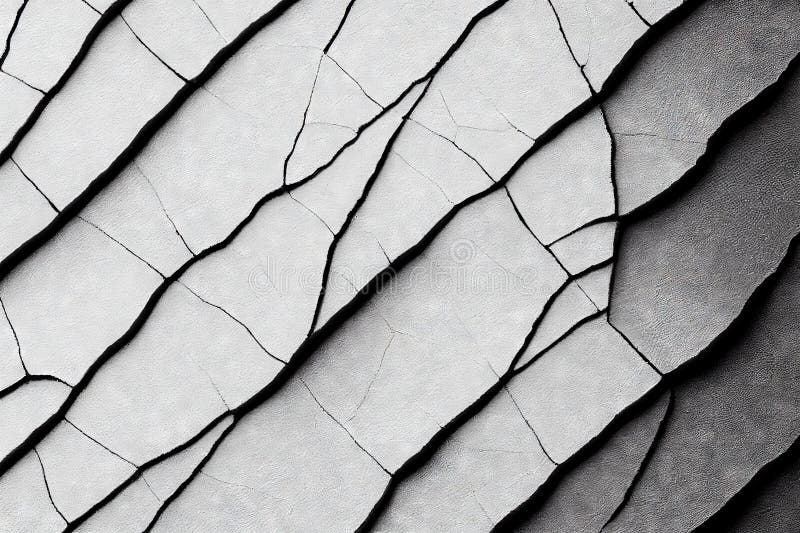 Black and Grey Cracked Rough Wall Texture with Various Cracks from Long ...