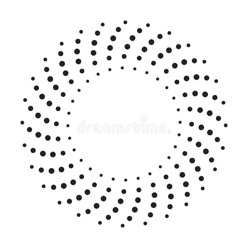 Black Grey Dotted Simple Rosette Object Stock Vector - Illustration of ...