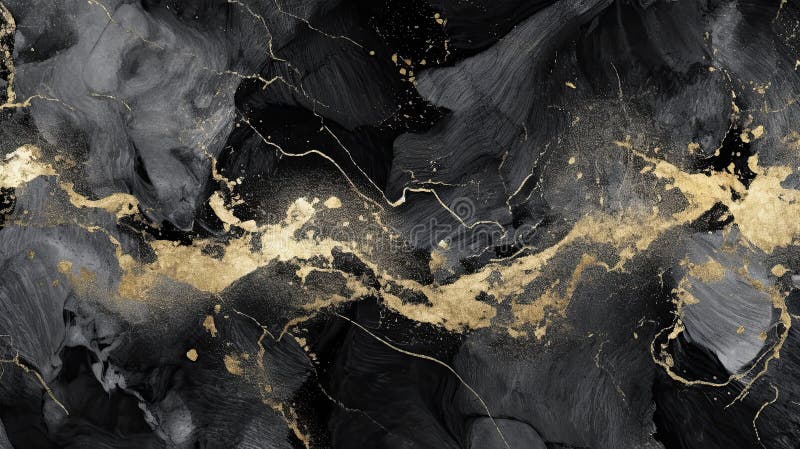 Black, Grey and Gold Marble Texture Background Banner Stock ...