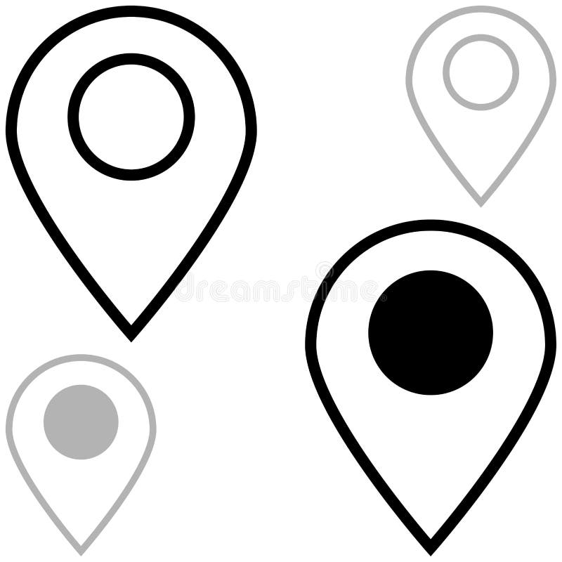 Location Marker Symbol Black Stock Illustrations – 33,828 Location ...