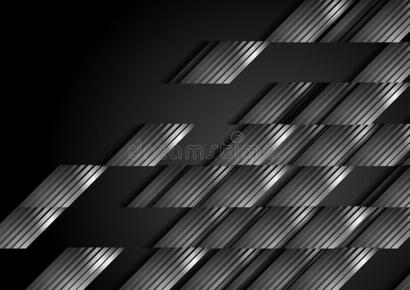 Black and Grey Metallic Geometric Abstract Technology Background Stock ...