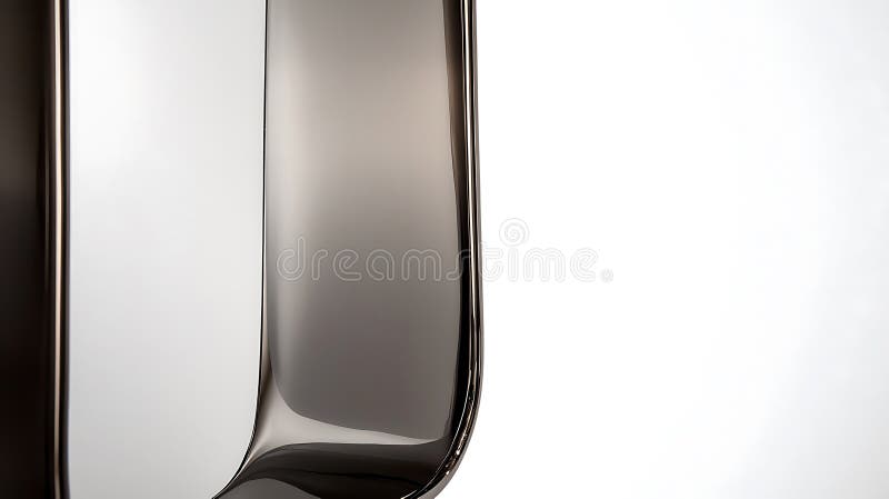 A Black and Grey Object with a Curved Surface Stock Illustration ...