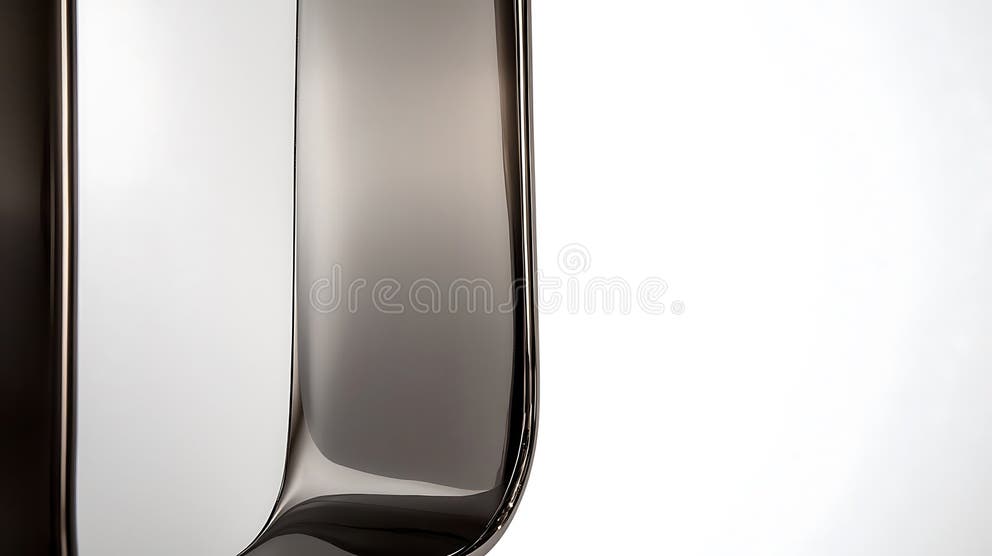 A Black and Grey Object with a Curved Surface Stock Illustration ...