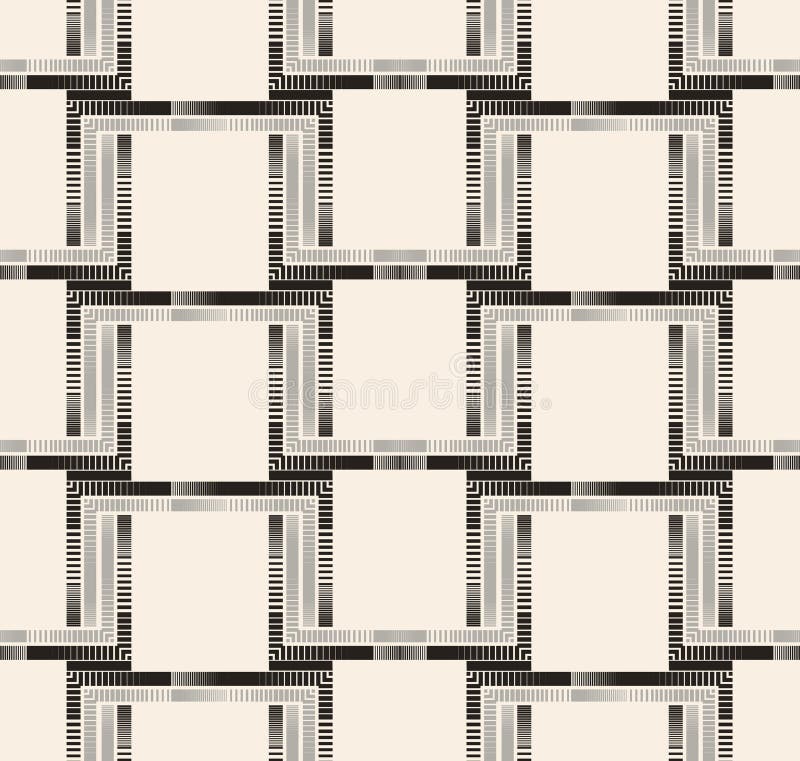 Black Grey Striped Squares Seamless Pattern Stock Vector - Illustration of closed, abstract ...