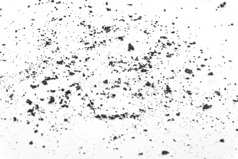 Black Ground Scattered on a White Background, Dirt and Dust on a White ...